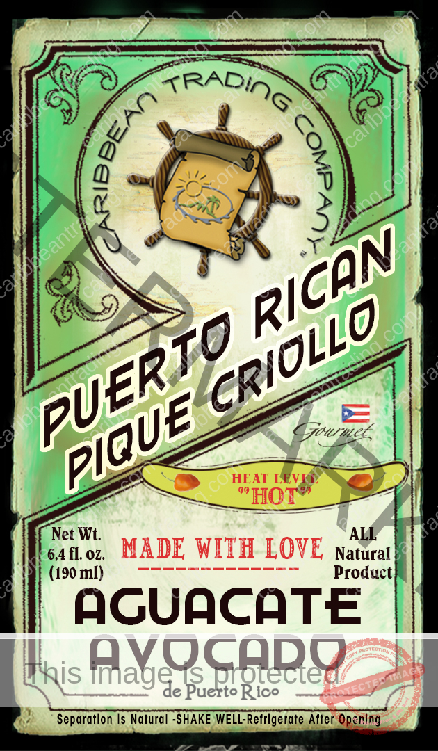Pique Criollo Aguacate Avocado | Your Puerto Rico / Caribbean Connection