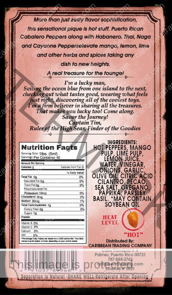 Pique Criollo El Mango Limón | Your Puerto Rico / Caribbean Connection