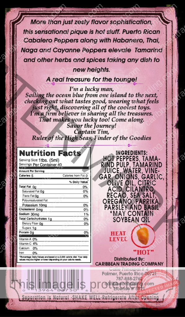 Pique Criollo Tamarindo Tang Twister | Caribbean Trading