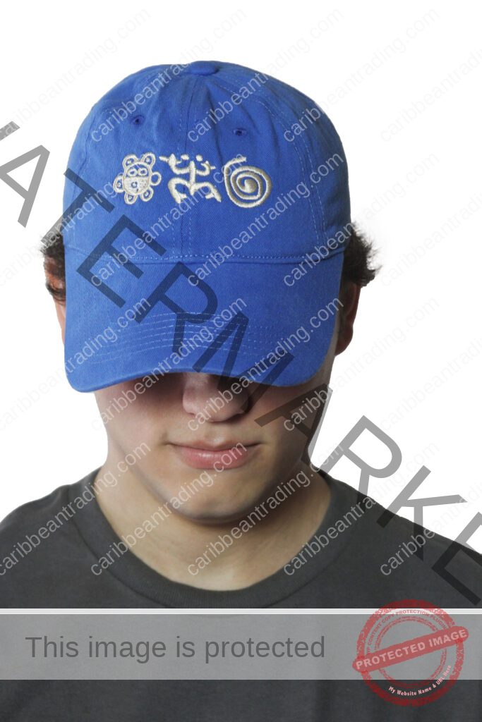 t-shirt-cap-combo-with Taino Symbols on cap and shirt.