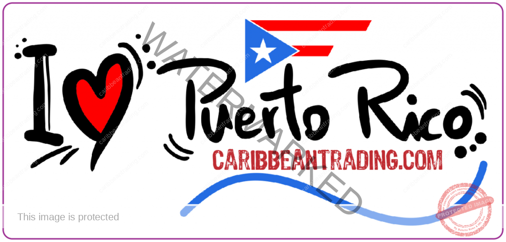 I Love Puerto Rico Sticker w/ FREE SHIPPING! | Caribbean Trading