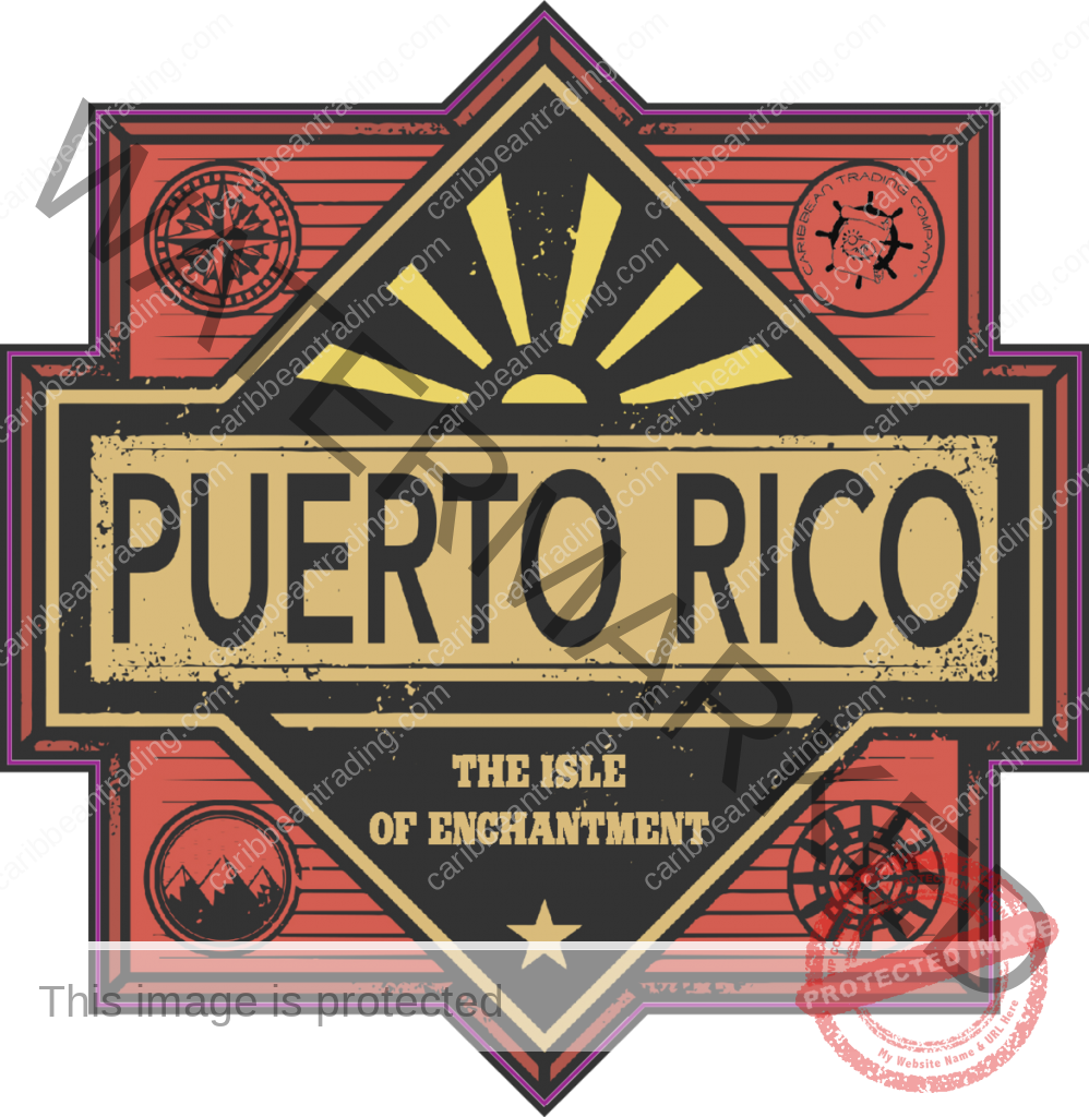 Retro Puerto Rico Sticker w/ FREE SHIPPING! | Caribbean Trading